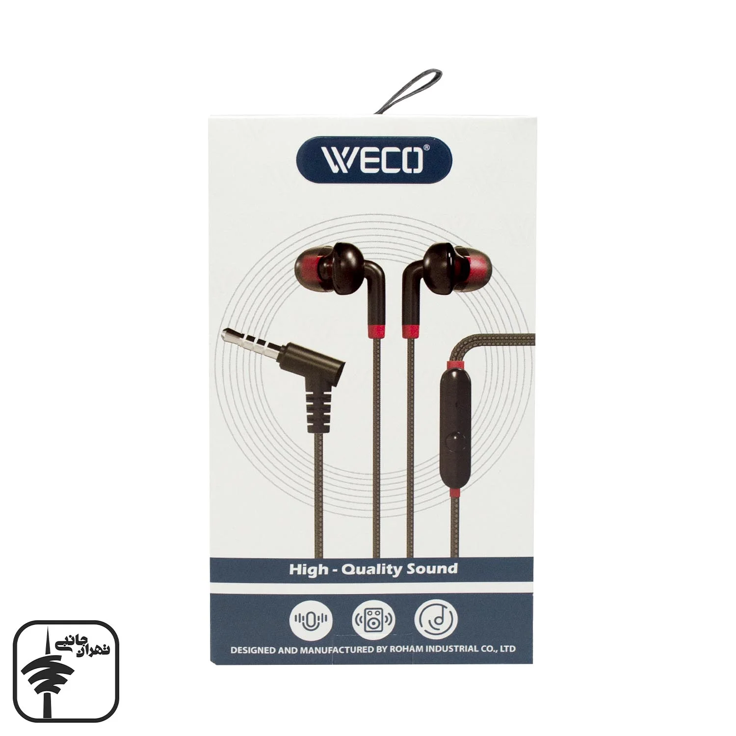 خرید عمده هندزفری سیمی WECO مدل WECO-43 + پخش با قیمت مناسب | تهران جانبی